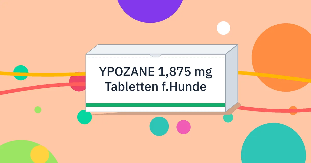 Symbolbild: Packung mit der Aufschrift YPOZANE 1,875 mg Tabletten f.Hunde (PZN 01699137) – Verfügbarkeit und Bezug in Apotheken in Frankfurt am Main