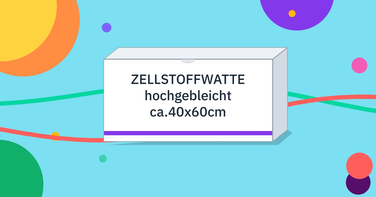 Symbolbild: Packung mit der Aufschrift ZELLSTOFFWATTE hochgebleicht ca.40x60cm (PZN 04239583) – Verfügbarkeit und Bezug in Apotheken in Frankfurt am Main