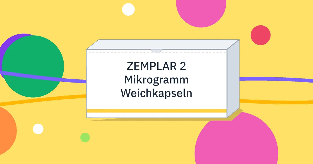 Symbolbild: Packung mit der Aufschrift ZEMPLAR 2 Mikrogramm Weichkapseln (PZN 04795999) – Verfügbarkeit und Bezug in Apotheken in Frankfurt am Main