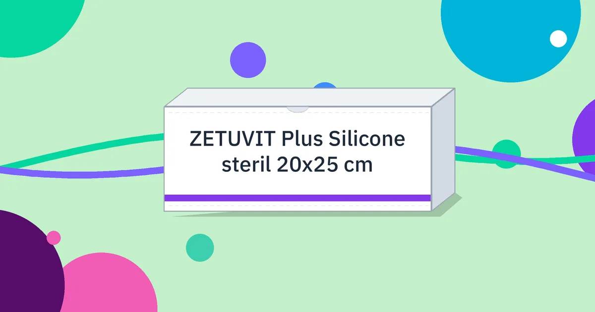Symbolbild: Packung mit der Aufschrift ZETUVIT Plus Silicone steril 20x25 cm (PZN 19704643) – Verfügbarkeit und Bezug in Apotheken in Frankfurt am Main
