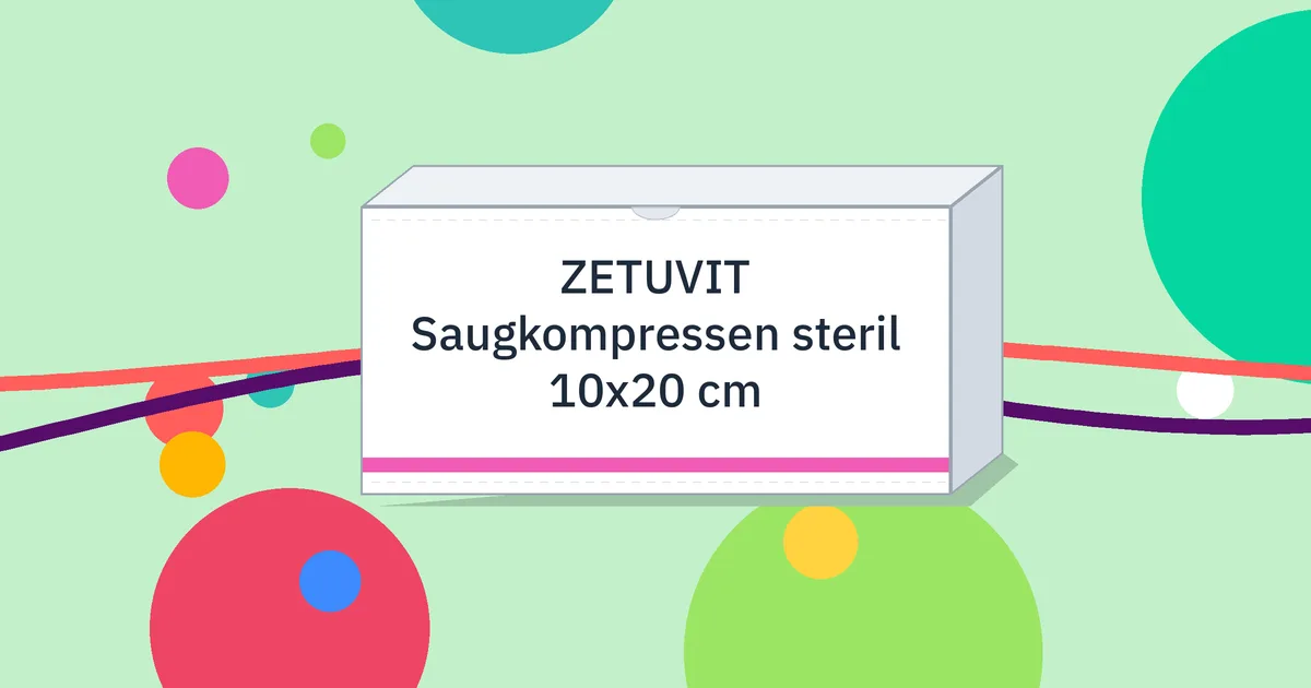 Symbolbild: Packung mit der Aufschrift ZETUVIT Saugkompressen steril 10x20 cm (PZN 20139378) – Verfügbarkeit und Bezug in Apotheken in Frankfurt am Main