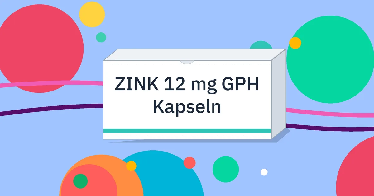 Symbolbild: Packung mit der Aufschrift ZINK 12 mg GPH Kapseln (PZN 03464898) – Verfügbarkeit und Bezug in Apotheken in Frankfurt am Main