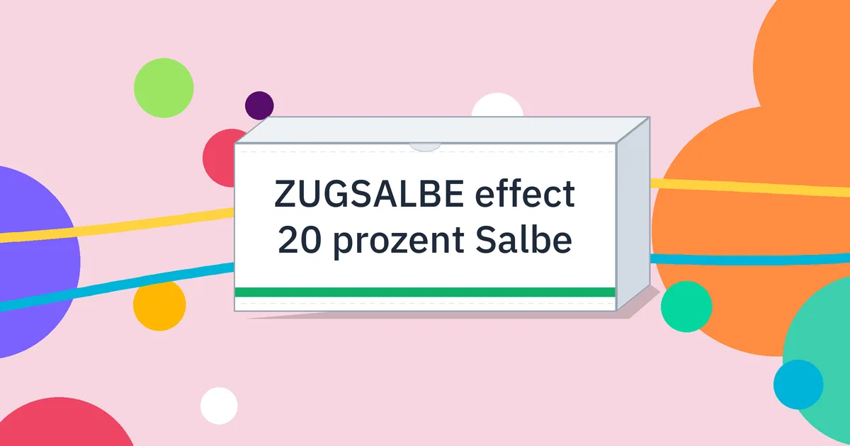 Symbolbild: Packung mit der Aufschrift ZUGSALBE effect 20 prozent Salbe (PZN 11517516) – Verfügbarkeit und Bezug in Apotheken in Frankfurt am Main