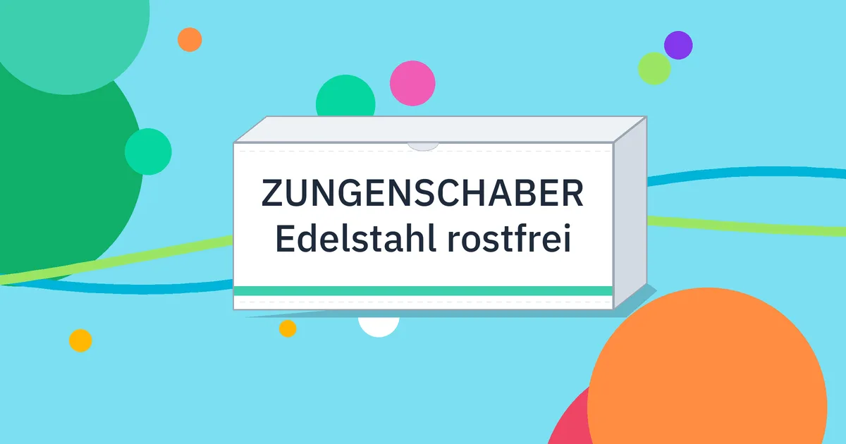 Symbolbild: Packung mit der Aufschrift ZUNGENSCHABER Edelstahl rostfrei (PZN 03149949) – Verfügbarkeit und Bezug in Apotheken in Frankfurt am Main
