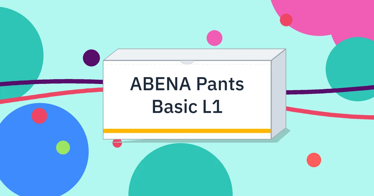 Symbolbild: Packung mit der Aufschrift ABENA Pants Basic L1 (PZN 20028035) – Verfügbarkeit und Bezug in Apotheken in Frankfurt am Main