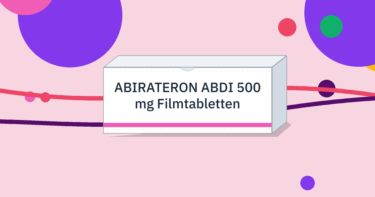 Symbolbild: Packung mit der Aufschrift ABIRATERON ABDI 500 mg Filmtabletten (PZN 19456346) – Verfügbarkeit und Bezug in Apotheken in Frankfurt am Main