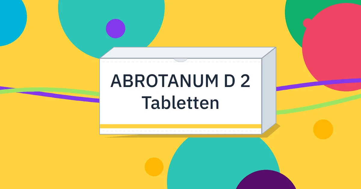 Symbolbild: Packung mit der Aufschrift ABROTANUM D 2 Tabletten (PZN 02108658) – Verfügbarkeit und Bezug in Apotheken in Frankfurt am Main