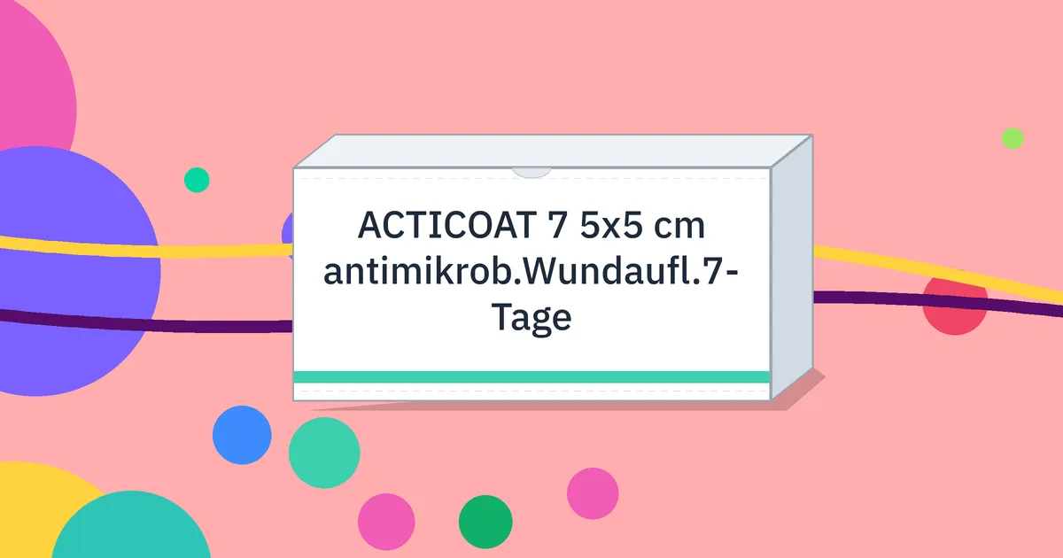 Symbolbild: Packung mit der Aufschrift ACTICOAT 7 5x5 cm antimikrob.Wundaufl.7-Tage (PZN 00861653) – Verfügbarkeit und Bezug in Apotheken in Frankfurt am Main