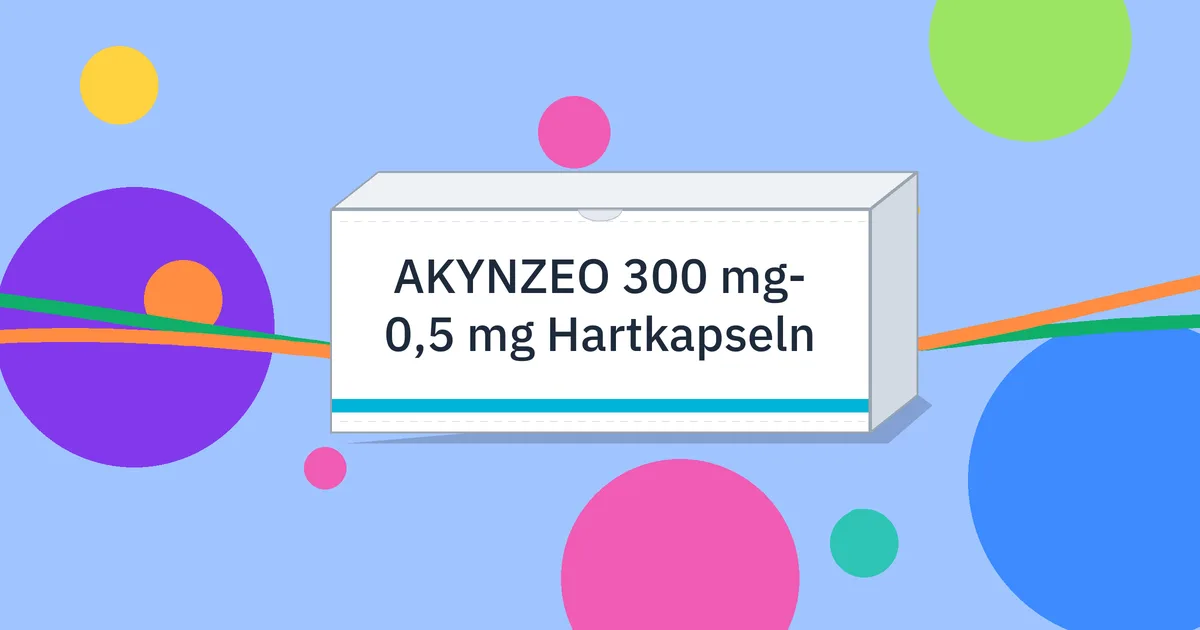 Symbolbild: Packung mit der Aufschrift AKYNZEO 300 mg-0,5 mg Hartkapseln (PZN 20574909) – Verfügbarkeit und Bezug in Apotheken in Frankfurt am Main