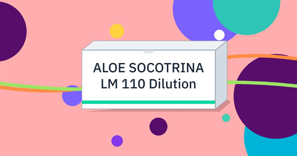 Symbolbild: Packung mit der Aufschrift ALOE SOCOTRINA LM 110 Dilution (PZN 13313686) – Verfügbarkeit und Bezug in Apotheken in Frankfurt am Main