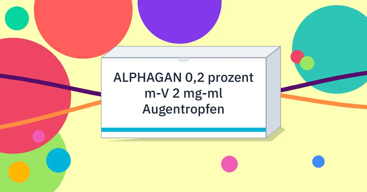 Symbolbild: Packung mit der Aufschrift ALPHAGAN 0,2 prozent m-V 2 mg-ml Augentropfen (PZN 03050659) – Verfügbarkeit und Bezug in Apotheken in Frankfurt am Main