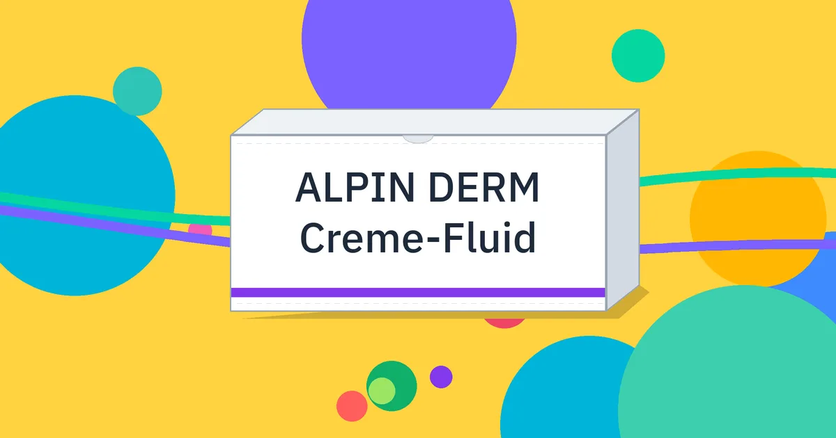 Symbolbild: Packung mit der Aufschrift ALPIN DERM Creme-Fluid (PZN 16232505) – Verfügbarkeit und Bezug in Apotheken in Frankfurt am Main