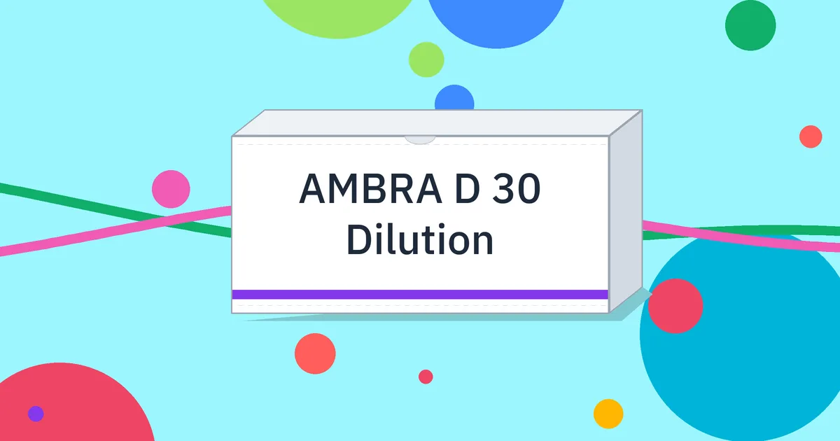 Symbolbild: Packung mit der Aufschrift AMBRA D 30 Dilution (PZN 02606304) – Verfügbarkeit und Bezug in Apotheken in Frankfurt am Main