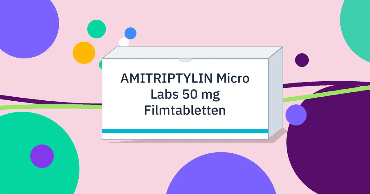 Symbolbild: Packung mit der Aufschrift AMITRIPTYLIN Micro Labs 50 mg Filmtabletten (PZN 10516868) – Verfügbarkeit und Bezug in Apotheken in Frankfurt am Main