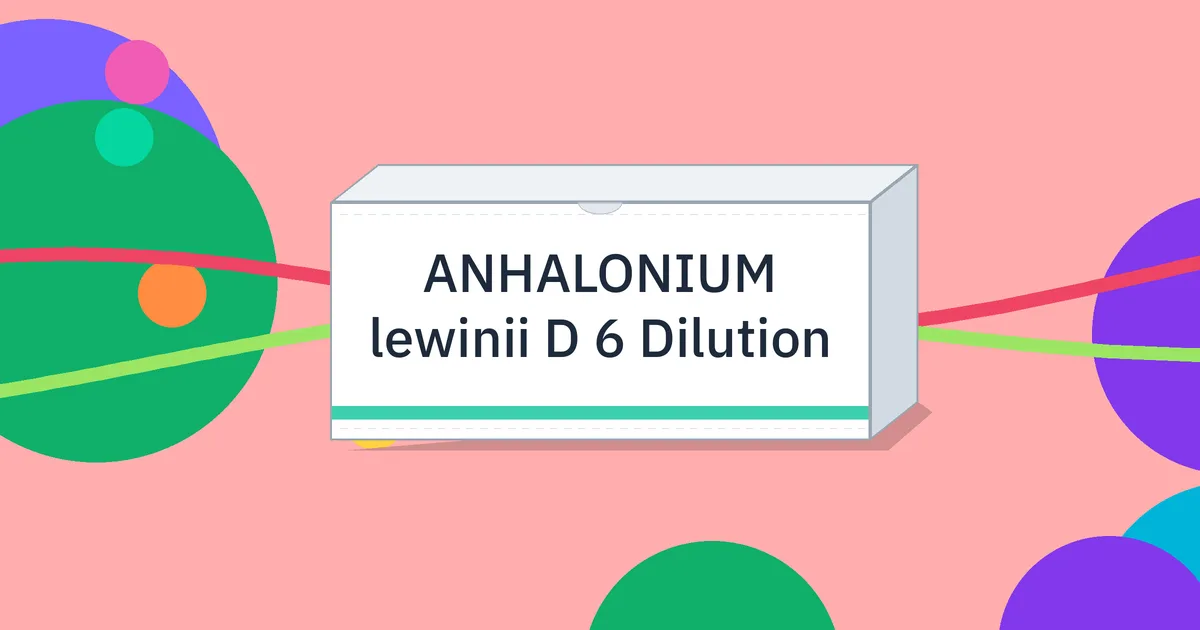 Symbolbild: Packung mit der Aufschrift ANHALONIUM lewinii D 6 Dilution (PZN 07158916) – Verfügbarkeit und Bezug in Apotheken in Frankfurt am Main
