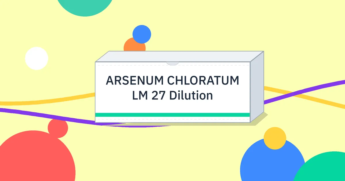 Symbolbild: Packung mit der Aufschrift ARSENUM CHLORATUM LM 27 Dilution (PZN 12771961) – Verfügbarkeit und Bezug in Apotheken in Frankfurt am Main