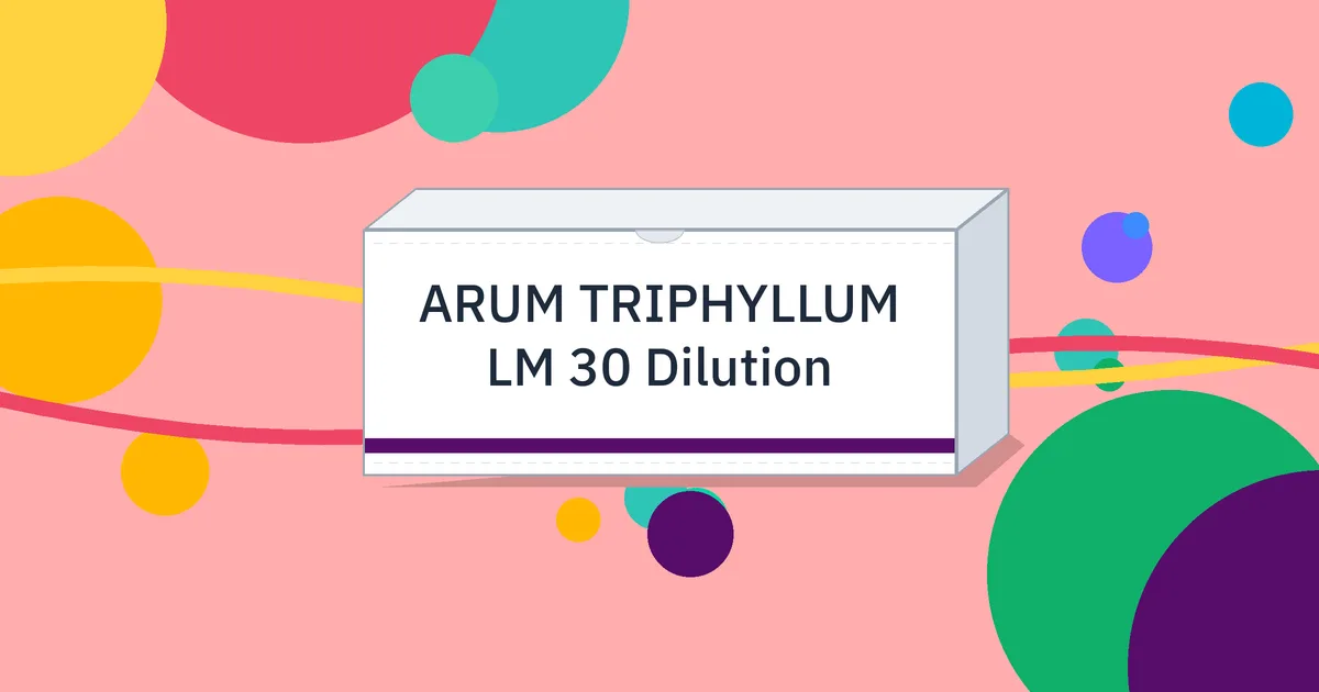 Symbolbild: Packung mit der Aufschrift ARUM TRIPHYLLUM LM 30 Dilution (PZN 12780888) – Verfügbarkeit und Bezug in Apotheken in Frankfurt am Main