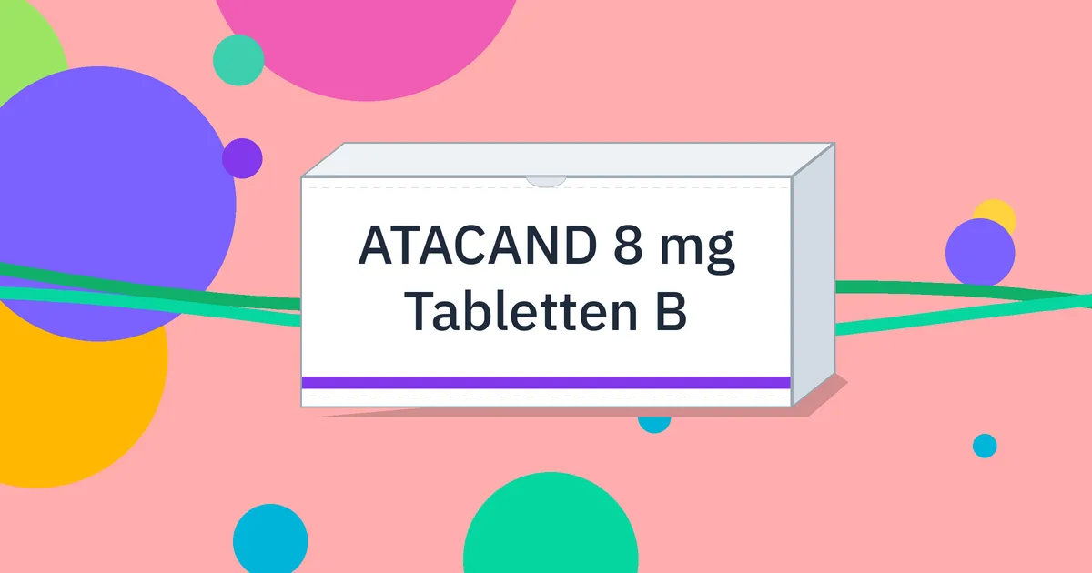 Symbolbild: Packung mit der Aufschrift ATACAND 8 mg Tabletten B (PZN 00834194) – Verfügbarkeit und Bezug in Apotheken in Frankfurt am Main