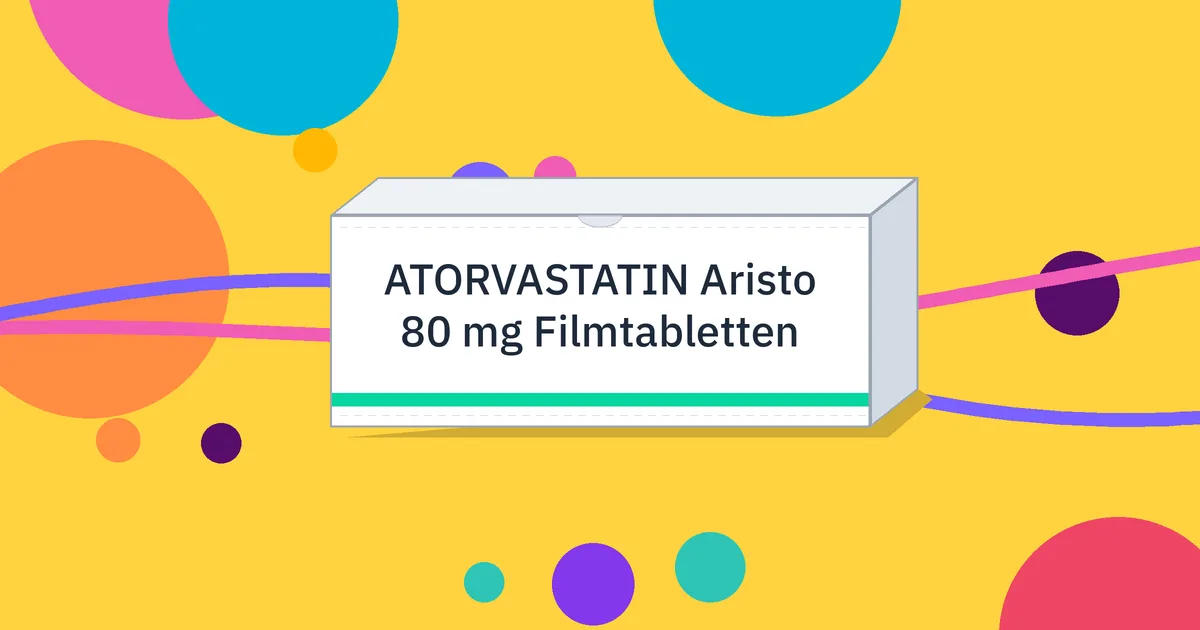 Symbolbild: Packung mit der Aufschrift ATORVASTATIN Aristo 80 mg Filmtabletten (PZN 09670067) – Verfügbarkeit und Bezug in Apotheken in Frankfurt am Main