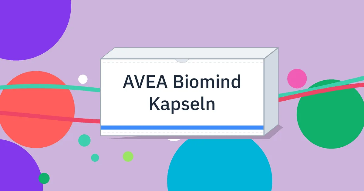 Symbolbild: Packung mit der Aufschrift AVEA Biomind Kapseln (PZN 19792535) – Verfügbarkeit und Bezug in Apotheken in Frankfurt am Main