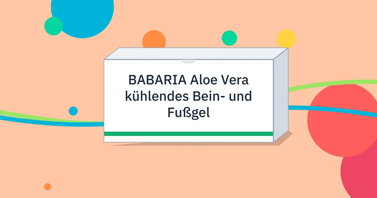 Symbolbild: Packung mit der Aufschrift BABARIA Aloe Vera kühlendes Bein- und Fußgel (PZN 04721334) – Verfügbarkeit und Bezug in Apotheken in Frankfurt am Main
