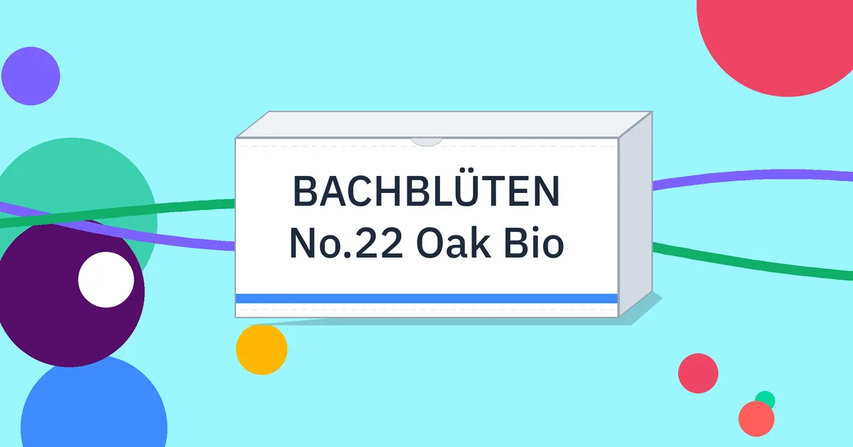 Symbolbild: Packung mit der Aufschrift BACHBLÜTEN No.22 Oak Bio (PZN 10310701) – Verfügbarkeit und Bezug in Apotheken in Frankfurt am Main