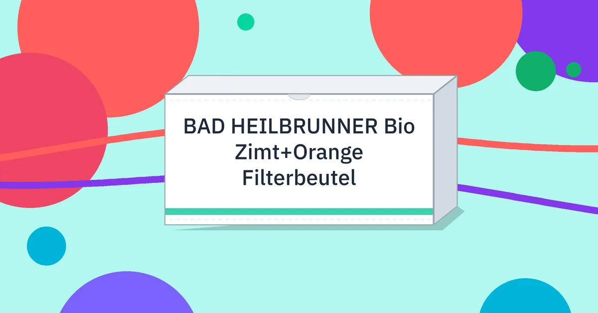 Symbolbild: Packung mit der Aufschrift BAD HEILBRUNNER Bio Zimt+Orange Filterbeutel (PZN 19666032) – Verfügbarkeit und Bezug in Apotheken in Frankfurt am Main