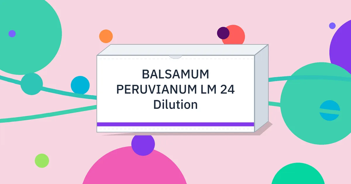 Symbolbild: Packung mit der Aufschrift BALSAMUM PERUVIANUM LM 24 Dilution (PZN 12787347) – Verfügbarkeit und Bezug in Apotheken in Frankfurt am Main