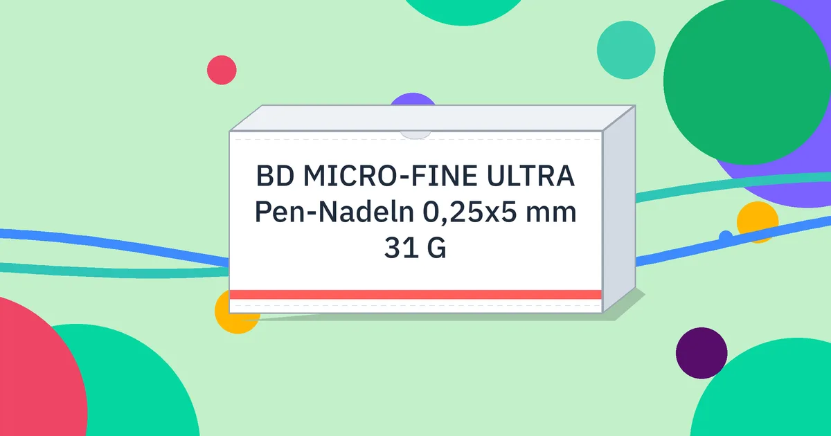 Symbolbild: Packung mit der Aufschrift BD MICRO-FINE ULTRA Pen-Nadeln 0,25x5 mm 31 G (PZN 20122946) – Verfügbarkeit und Bezug in Apotheken in Frankfurt am Main