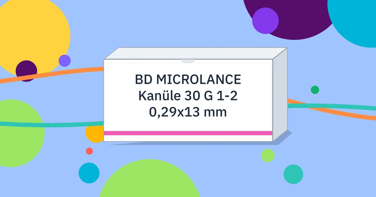 Symbolbild: Packung mit der Aufschrift BD MICROLANCE Kanüle 30 G 1-2 0,29x13 mm (PZN 03087148) – Verfügbarkeit und Bezug in Apotheken in Frankfurt am Main