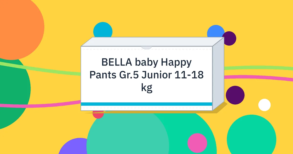 Symbolbild: Packung mit der Aufschrift BELLA baby Happy Pants Gr.5 Junior 11-18 kg (PZN 16038849) – Verfügbarkeit und Bezug in Apotheken in Frankfurt am Main