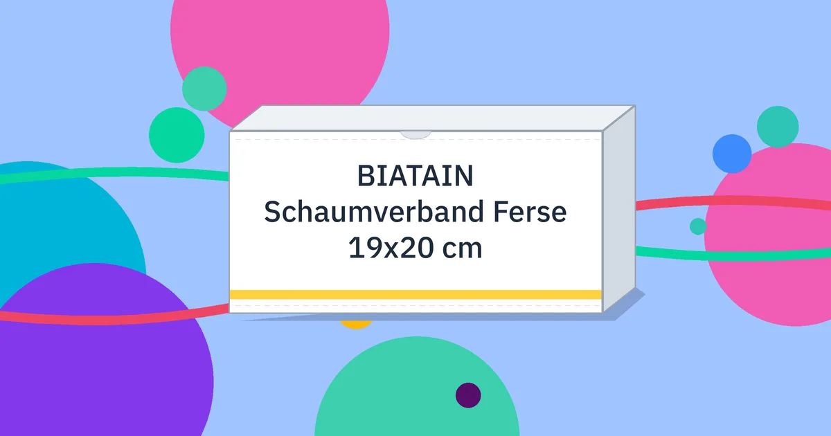 Symbolbild: Packung mit der Aufschrift BIATAIN Schaumverband Ferse 19x20 cm (PZN 11116852) – Verfügbarkeit und Bezug in Apotheken in Frankfurt am Main