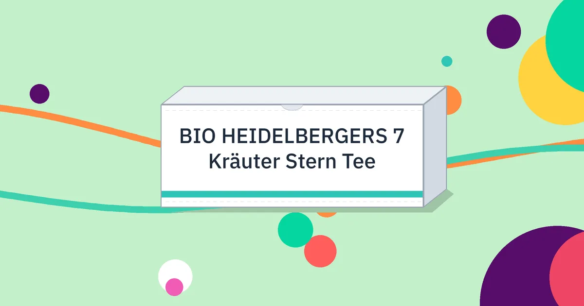 Symbolbild: Packung mit der Aufschrift BIO HEIDELBERGERS 7 Kräuter Stern Tee (PZN 05505420) – Verfügbarkeit und Bezug in Apotheken in Frankfurt am Main