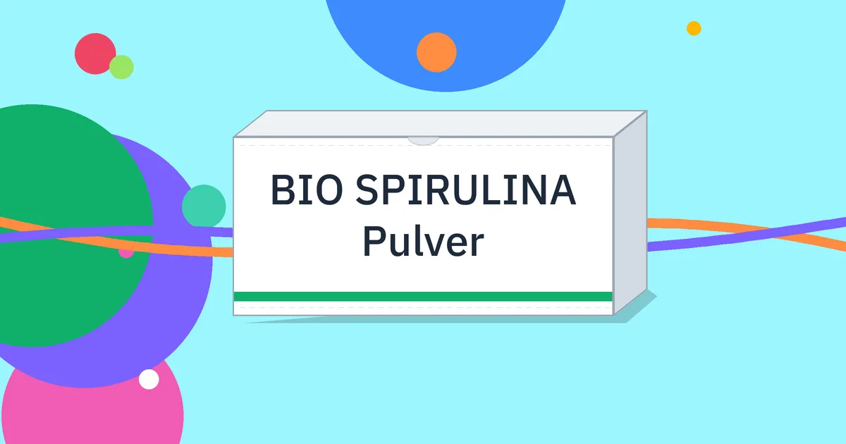 Symbolbild: Packung mit der Aufschrift BIO SPIRULINA Pulver (PZN 10008215) – Verfügbarkeit und Bezug in Apotheken in Frankfurt am Main