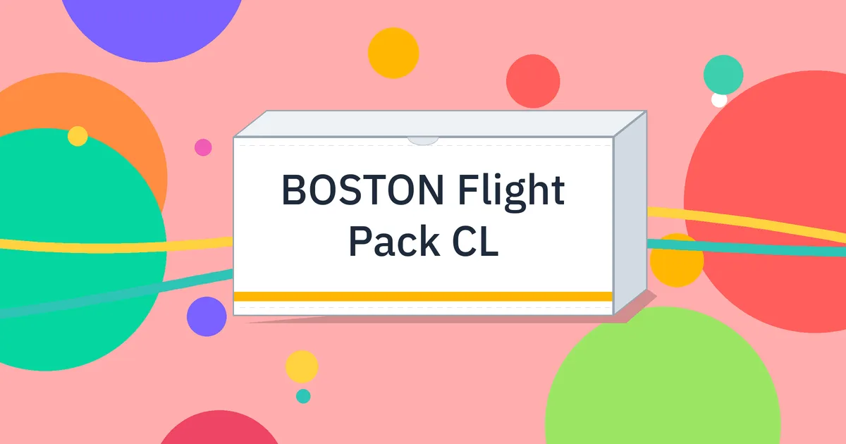 Symbolbild: Packung mit der Aufschrift BOSTON Flight Pack CL (PZN 13249238) – Verfügbarkeit und Bezug in Apotheken in Frankfurt am Main