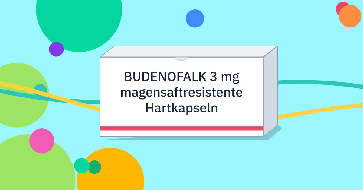 Symbolbild: Packung mit der Aufschrift BUDENOFALK 3 mg magensaftresistente Hartkapseln (PZN 03798369) – Verfügbarkeit und Bezug in Apotheken in Frankfurt am Main