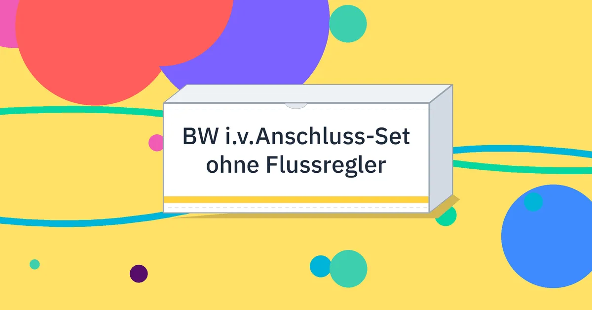 Symbolbild: Packung mit der Aufschrift BW i.v.Anschluss-Set ohne Flussregler (PZN 10029306) – Verfügbarkeit und Bezug in Apotheken in Frankfurt am Main