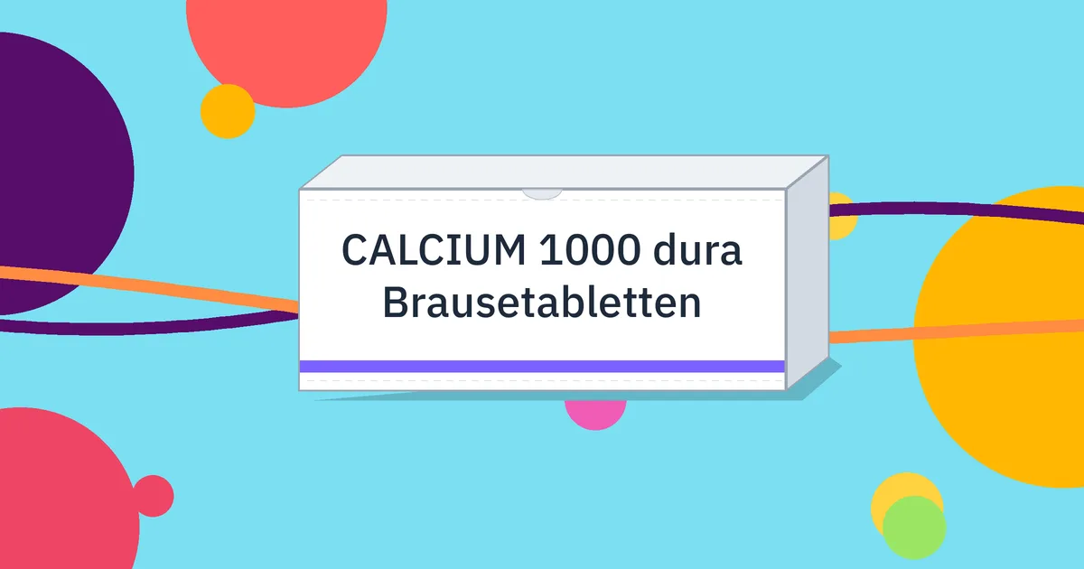 Symbolbild: Packung mit der Aufschrift CALCIUM 1000 dura Brausetabletten (PZN 07730316) – Verfügbarkeit und Bezug in Apotheken in Frankfurt am Main