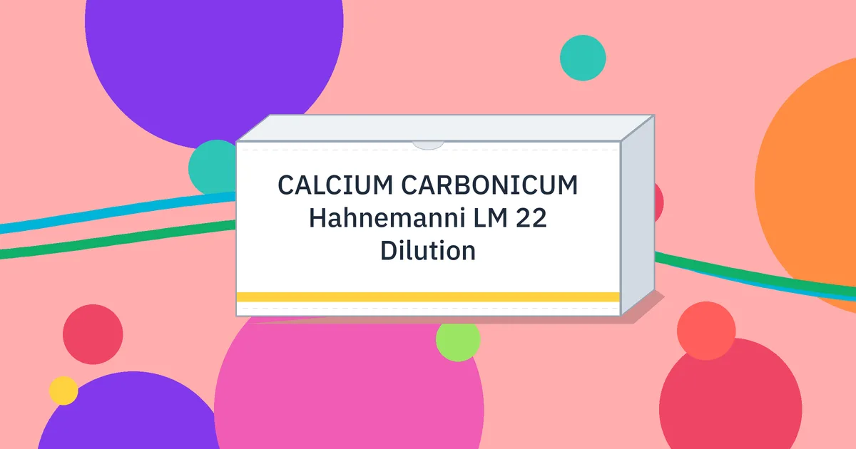 Symbolbild: Packung mit der Aufschrift CALCIUM CARBONICUM Hahnemanni LM 22 Dilution (PZN 12803603) – Verfügbarkeit und Bezug in Apotheken in Frankfurt am Main