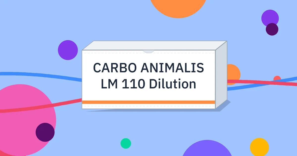 Symbolbild: Packung mit der Aufschrift CARBO ANIMALIS LM 110 Dilution (PZN 12809333) – Verfügbarkeit und Bezug in Apotheken in Frankfurt am Main