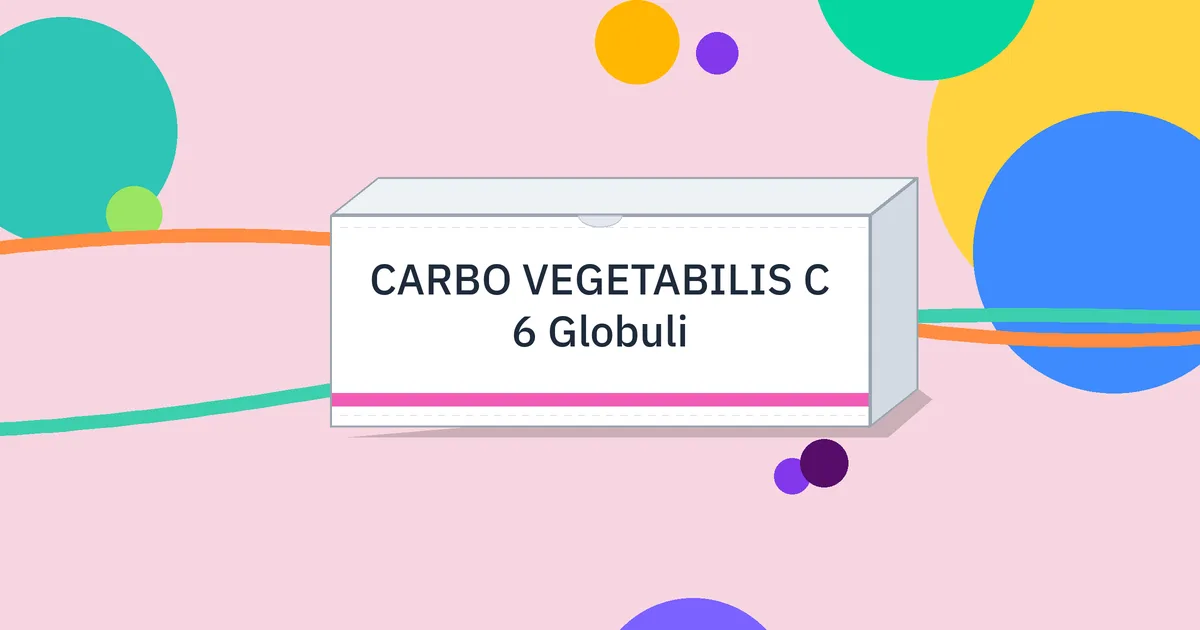 Symbolbild: Packung mit der Aufschrift CARBO VEGETABILIS C 6 Globuli (PZN 16669461) – Verfügbarkeit und Bezug in Apotheken in Frankfurt am Main