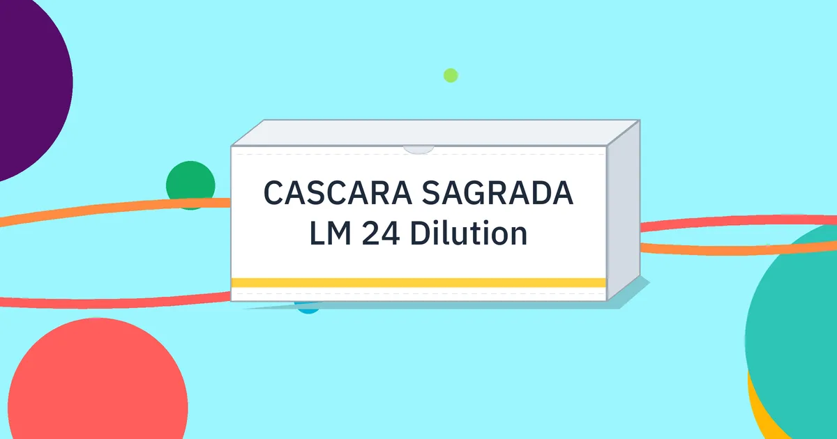 Symbolbild: Packung mit der Aufschrift CASCARA SAGRADA LM 24 Dilution (PZN 13433054) – Verfügbarkeit und Bezug in Apotheken in Frankfurt am Main