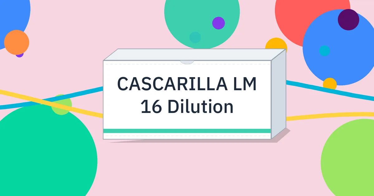 Symbolbild: Packung mit der Aufschrift CASCARILLA LM 16 Dilution (PZN 13433427) – Verfügbarkeit und Bezug in Apotheken in Frankfurt am Main