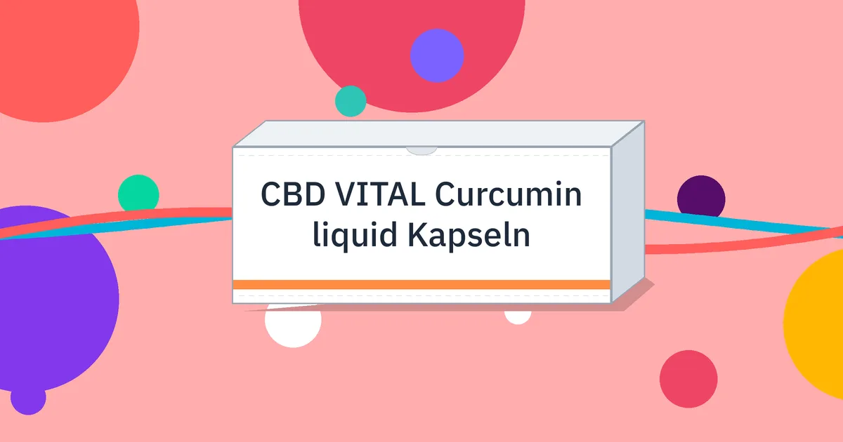 Symbolbild: Packung mit der Aufschrift CBD VITAL Curcumin liquid Kapseln (PZN 18453297) – Verfügbarkeit und Bezug in Apotheken in Frankfurt am Main