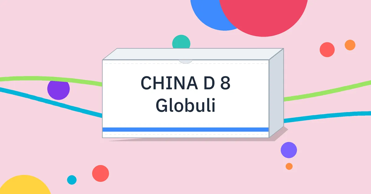 Symbolbild: Packung mit der Aufschrift CHINA D 8 Globuli (PZN 07455991) – Verfügbarkeit und Bezug in Apotheken in Frankfurt am Main