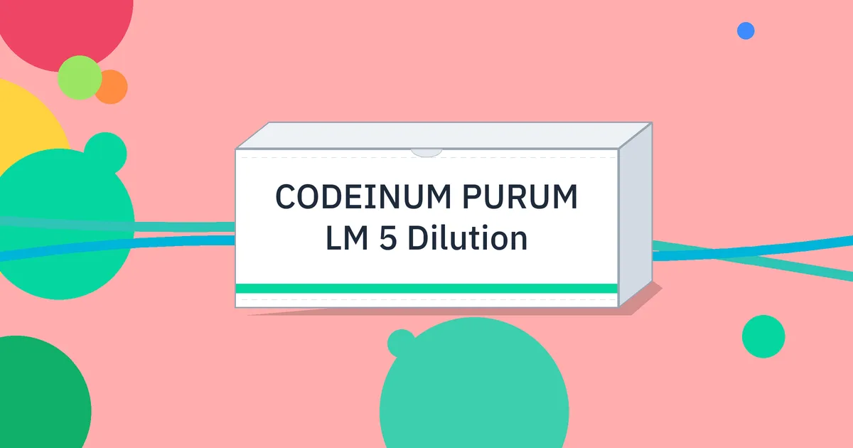Symbolbild: Packung mit der Aufschrift CODEINUM PURUM LM 5 Dilution (PZN 12830333) – Verfügbarkeit und Bezug in Apotheken in Frankfurt am Main