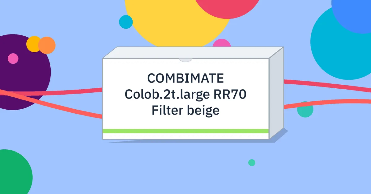 Symbolbild: Packung mit der Aufschrift COMBIMATE Colob.2t.large RR70 Filter beige (PZN 03738611) – Verfügbarkeit und Bezug in Apotheken in Frankfurt am Main