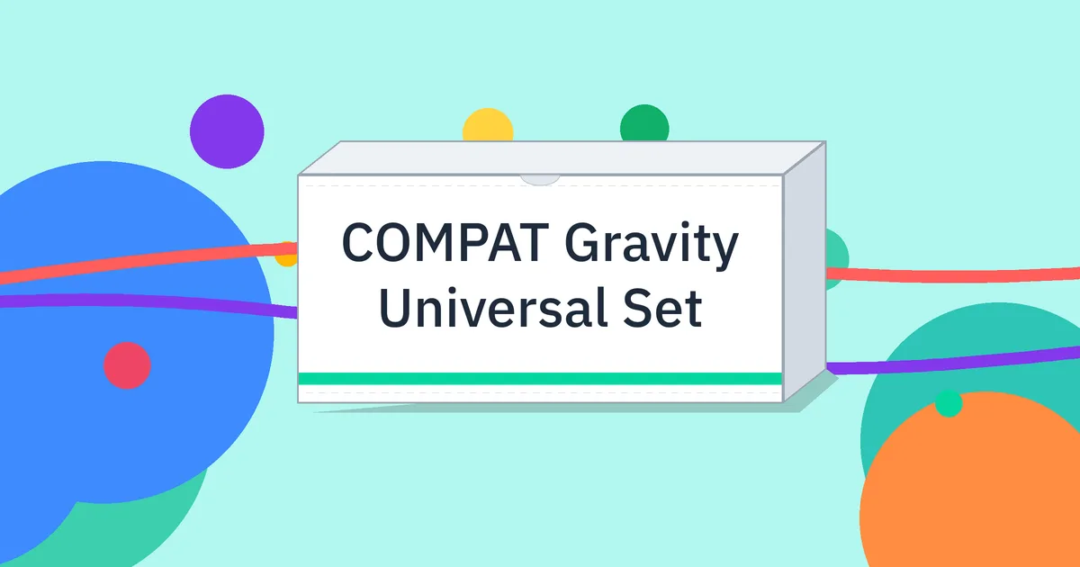 Symbolbild: Packung mit der Aufschrift COMPAT Gravity Universal Set (PZN 12416763) – Verfügbarkeit und Bezug in Apotheken in Frankfurt am Main