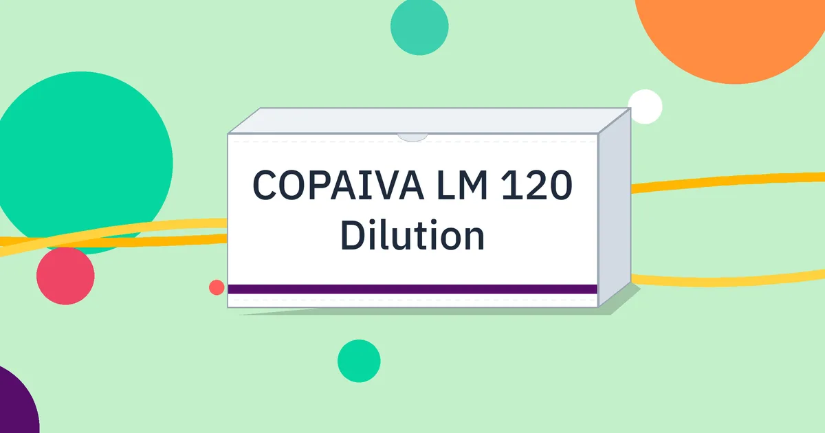 Symbolbild: Packung mit der Aufschrift COPAIVA LM 120 Dilution (PZN 13451388) – Verfügbarkeit und Bezug in Apotheken in Frankfurt am Main