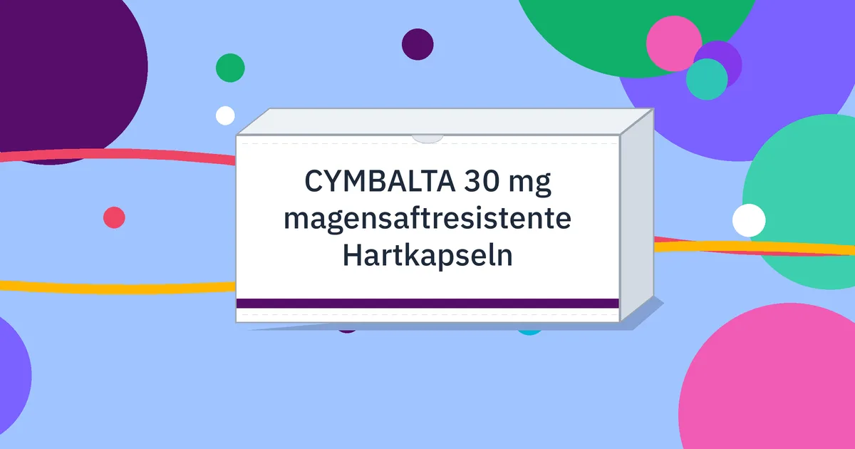 Symbolbild: Packung mit der Aufschrift CYMBALTA 30 mg magensaftresistente Hartkapseln (PZN 05124511) – Verfügbarkeit und Bezug in Apotheken in Frankfurt am Main